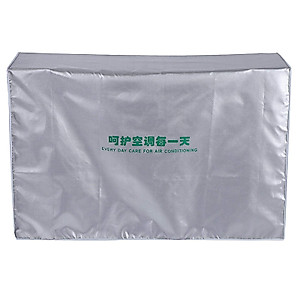 Marvellous Air Conditioner Cover for Outside,Polyester Outdoor Air Conditioner Cover Waterproof Sunproof for Home All Weather Winter Air Conditioner Cover Silver (36.22 x 13.78 x 27.17 inch)