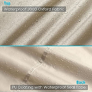 Velway Patio Furniture Covers Waterproof Outdoor Table and Chair Set Cover with Air Vents, 95" Lx64 Wx39 H Patio Sectional Sofa Set Cover Rectangular Tear-Resistant Windproof Cover with Seam Taped