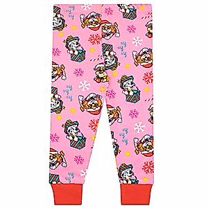 Paw Patrol Girls' Christmas Pajamas Pink 7