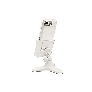 WeatherTech DeskFone XL in White Universal Desktop Cell Phone Holder - White Plastic Knobs