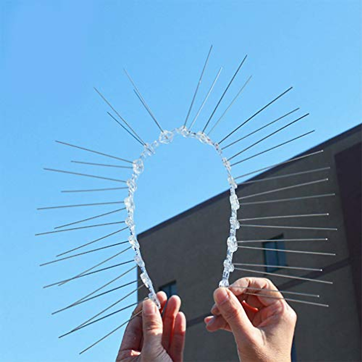 YARNOW 2pcs Birds Spikes Stainless Steel Cat Bird Deterrent Spike Anti- Climb Anti Theft Security Spikes for Pigeon Cat Bird Repellent Spikes (11cm)