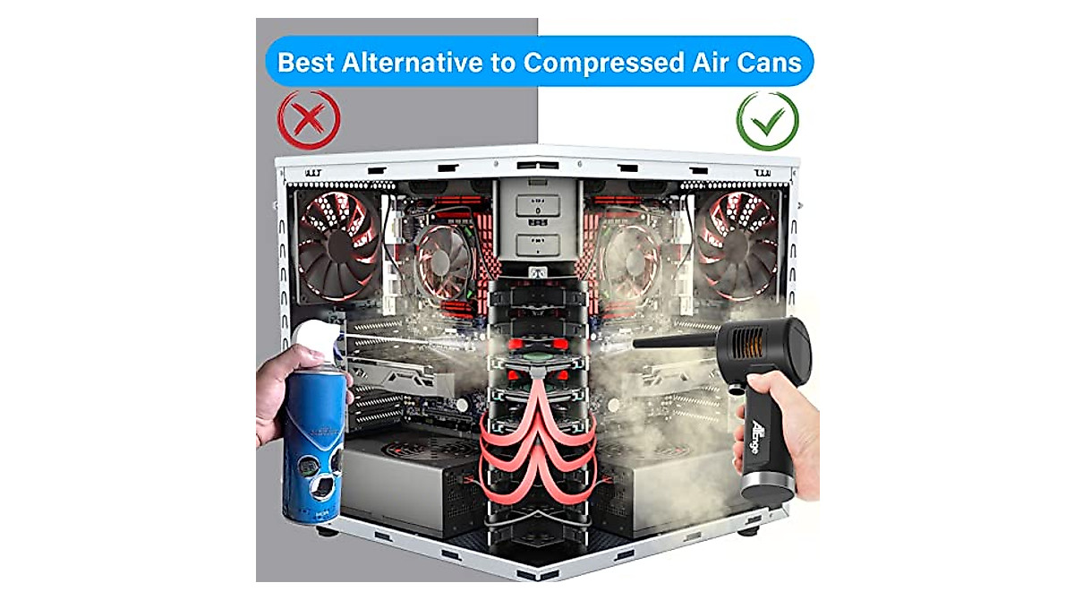 Powerful Cordless Air Duster - 33000 RPM Cleaning Tool