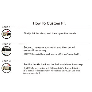 Tonywell Men's Leather Ratchet Belt with Automatic Buckle, 1 3/8" Wide, Trim to Fit Dress Casual Belts