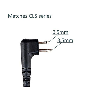 KEYBLU 2 Pcs 2-Wire Surveillance Acoustic Tube Walkie Talkie Earpiece/Headset Compatible with Motorola Radio CP200 CP200d CLS1410 CLS1110 CLS1413 GP2000 XU1100 PRO1150 MU12(2 PCS)