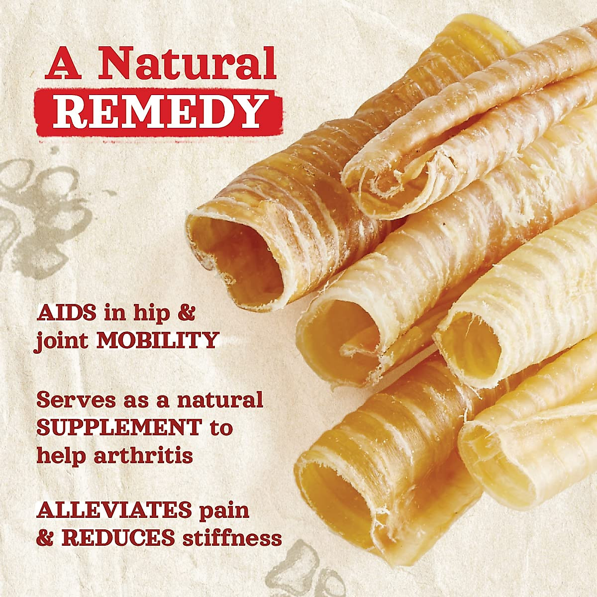 Natural Farm Top Premium Beef Trachea Dog Chews (3 Inch, 12 Pack), Natural Source of Glucosamine and Chondroitin for Hip and Joint Health, High-Protein, 100% Beef Trachea