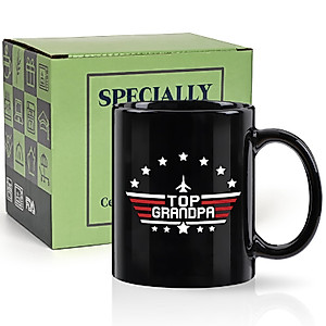 Cabtnca Grandpa Gifts, Top Grandpa Mug, Fathers Day Birthday Gifts for Grandpa, Grandpa Coffee Mug, Grandpa Gifts from Grandkids, Grandpa Christmas Gifts, 11Oz