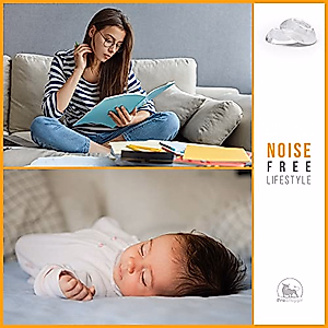 Door Stoppers Wall Protector 2” (6 Pack) - Clear Door Bumpers with Strong Adhesive Glue - Shock Absorbent and Discreet Wall Protectors from Door Knobs