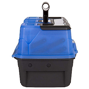 Flambeau Outdoors 6383FB 3-Tray Classic Tray Tackle Box, Portable Tackle Organizer, Frost Blue/Black