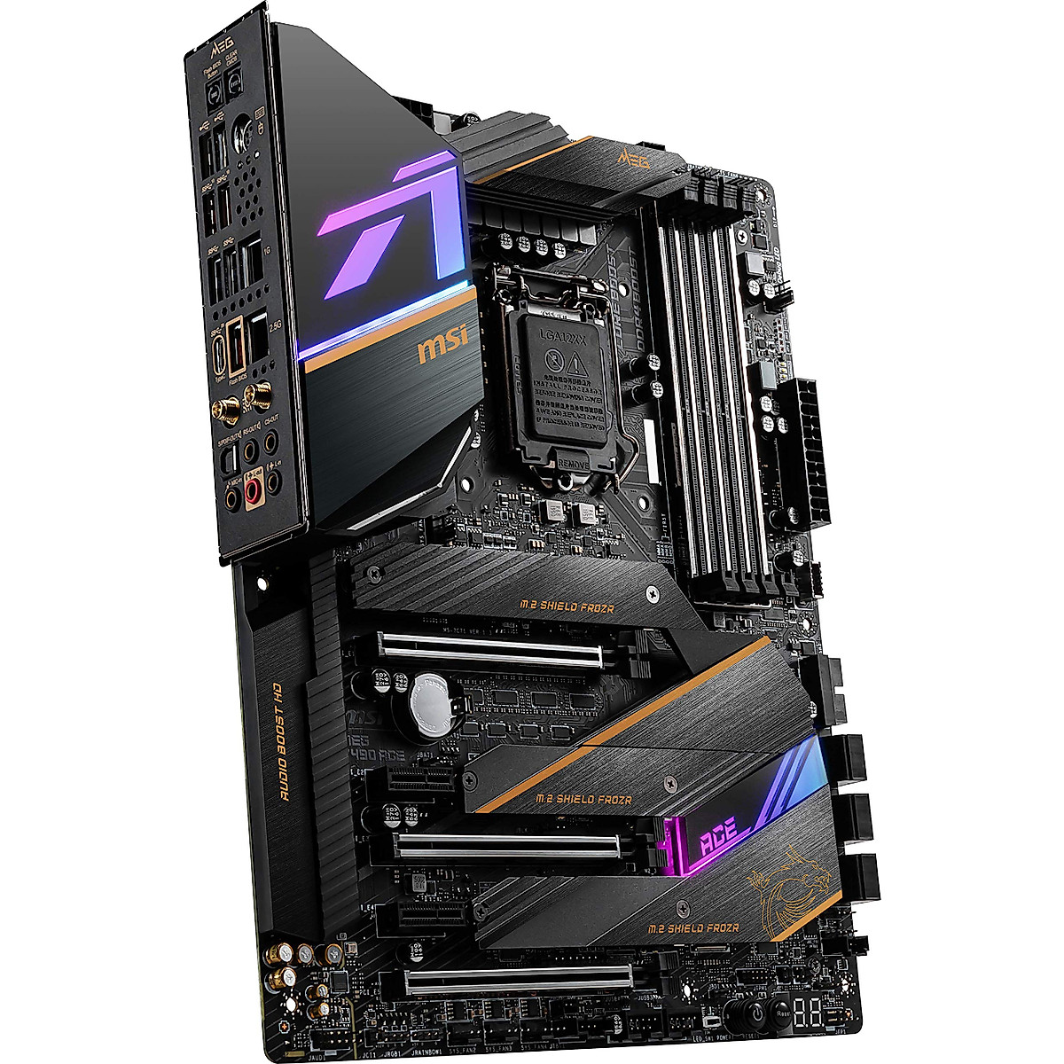 MSI MEG Z490 ACE Gaming Motherboard (ATX, 10th Gen Intel Core, LGA 1200 Socket, SLI/CF, Triple M.2 Slots, USB 3.2 Gen 2, Wi-Fi 6, Mystic Light RGB)