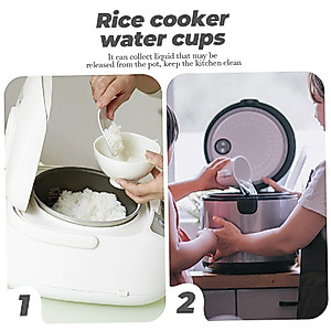 COLLBATH 10pcs Rice Cooker Water Box Condensation Water Universal Condensation Collectors Condensation Collector Rice Cooker Cup Rice Cooker Condensation Boxes White Pp