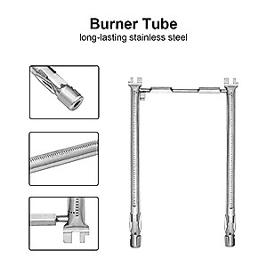AJinTeby 7635 Flavorizer Bars and Burner Tubes 69785 Grill Replacement Parts for Weber Spirit 200, Spirit II 210 Series, for Weber Spirit E-210 S-210 E-220 S-220 with Up Front Controls and More