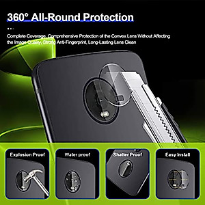 Ogrish [2+2 Pack] Tempered Glass Screen Protector for Motorola Moto Z4 with Camera Lens Protector - Anti-Fingerprint, Anti-Scratch, HD Clarity