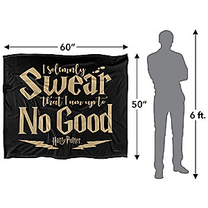 Harry Potter Blanket, 50"x60", No Good Silky Touch Sherpa Back Super Soft Throw Blanket