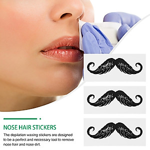 20pcs Mustache Wax Stickers Nose Hair Removal Waxing Mustache Protectors Mustache Guard Sticker For Mustache Cleaning Stickers Nose Wax Kit