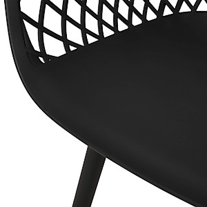Christopher Knight Home Delia Outdoor Dining Chair (Set of 2), Black