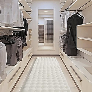 White Fluffy Faux Fur Rug - 2x6 Feet Fuzzy Sheepskin Throw Rug, Ultra Soft Shag Rug for Bedroom,Living Room,Fireplace,Nursery Decor