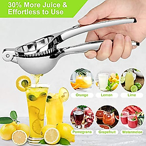 Lemon Squeezer, Nicehelper Handheld Manual Lime Squeezer, Heavy Duty Large Lemon Juicer, Stainless Steel Citrus Press with Long Ergonomic Handle, for Lemon, Citrus, Lime, Orange, Fruit, Pomegranate