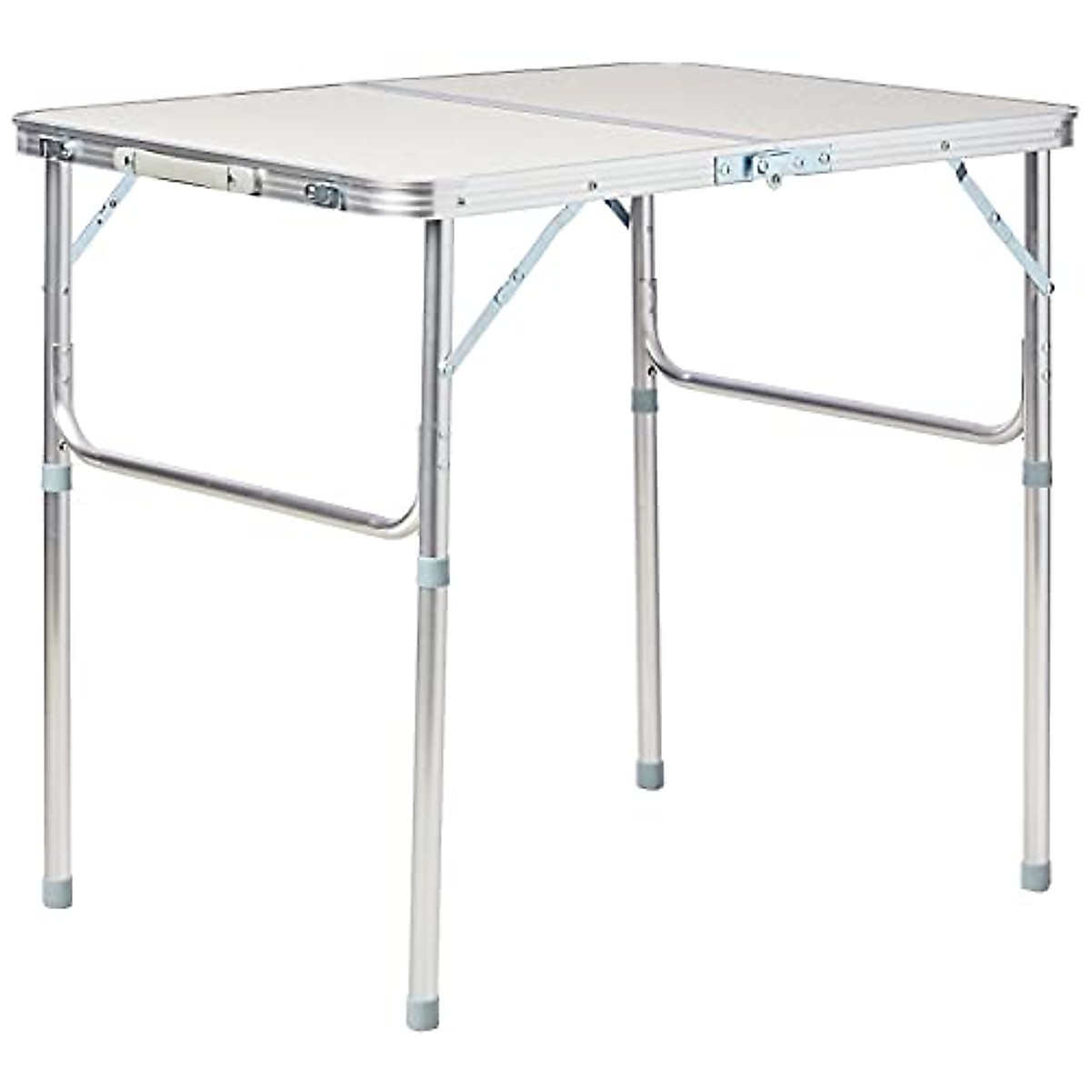 Trademark Innovations Lightweight Adjustable Portable Folding Aluminum Camp Table with Carry Handle