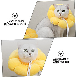Toddmomy 2pcs Elizabeth Circle Pet Bite Collar Cat Recovery Neck Cone Elizabethan Cat Cone Adjustable Pet Cone Pet Bite Collar Cat Recovery Collar Choker Pp Cotton Kitten