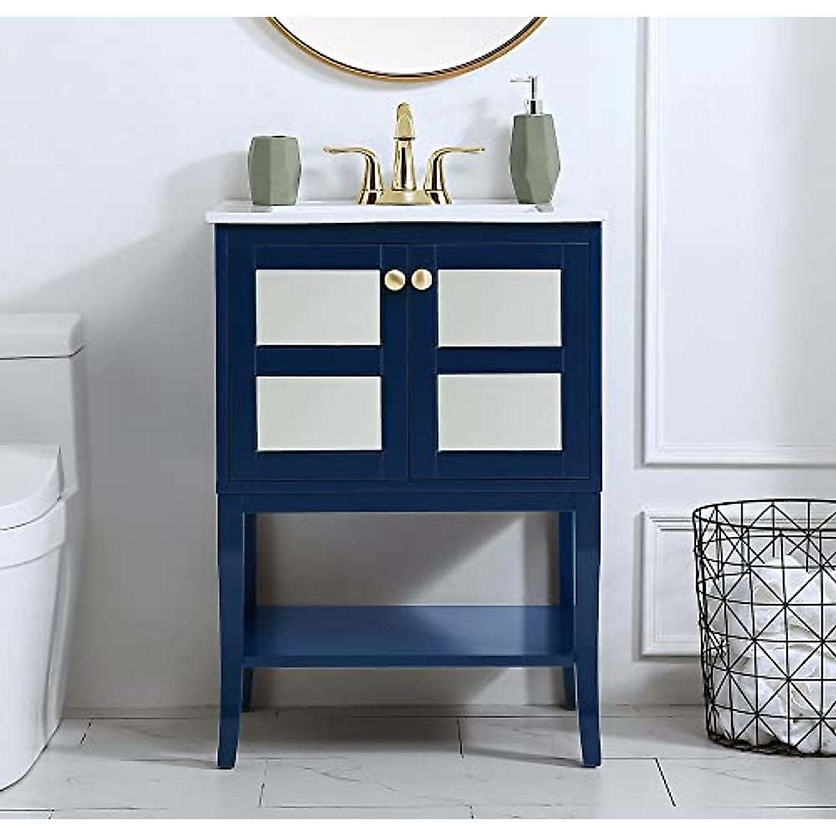Elegant Kitchen and Bath 24 inch Bathroom Vanity Cabinet - Blue