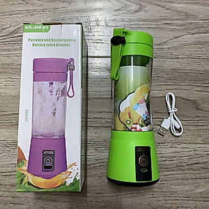 Portable Blender Smoothies Personal Blender Mini Shakes Juicer Cup USB Rechargeable,1300 Milliampere (Green)