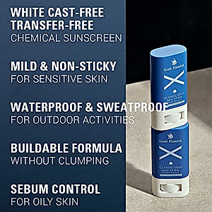 Scott Hamish Classic Golf Sun Stick SPF50+ PA++++ UVA/UVB Sunscreen Stick with Vitamin C – Water Resistant & Intensive Sunblock Stick to Hydrate & Smoothen Wrinkles - No White Cast, Non-Greasy, 0.63oz.