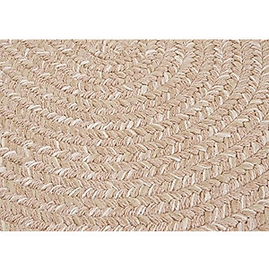 Super Area Rugs, Freeport Braided Collection Wool Mix Rug, Oatmeal & Ivory, Oval 4ft x 6ft