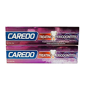 CAREDO Healing Periodontitis Treatment At Home Toothpaste, Periodontal Disease Treatment 3.52oz 2 Tubes, Gingivitis Treatment for Gum Disease, Fluoride Free Toothpaste for Bleeding Gums and LooseTeeth