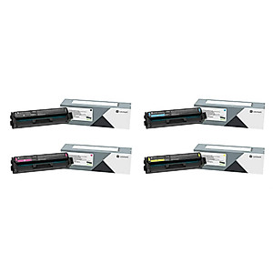 Lexmark 20N10C0, 20N10K0, 20N10M0, 20N10Y0 CMYK 4-Color Return Program Toner Cartridge Set for CS331, CX331
