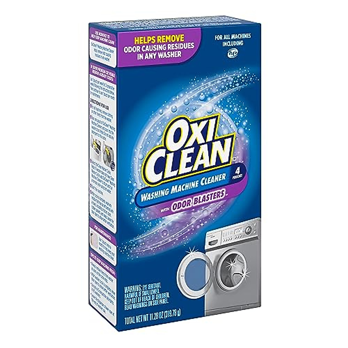 OxiClean Washing Machine Cleaner with Odor Blasters, 4 Count