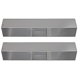 2-Pack BBQ Grill Heat Shield Plate Tent Replacement Parts for Aussie 6804 - Compatible Barbeque Stainless Steel Flame Tamer, Guard, Deflector, Flavorizer Bar, Vaporizer Bar, Burner Cover 15"