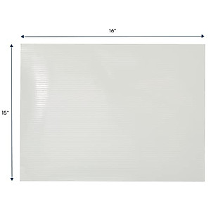 S&T INC. Shelf Liner Non Adhesive, Refrigerator Liner for Shelves Washable, Plastic Shelf Liner, 15 Inch x 16 Inch, Clear, 5 Pack