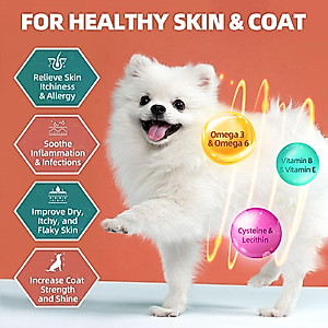 Dog Multivitamin with Glucosamine, Omega 3, Minerals, Probiotics and Enzymes, Dog Vitamins and Supplements for Joint, Skin & Coat Care, Digestive and Immune Health, Chicken Flavor - 120 Chews