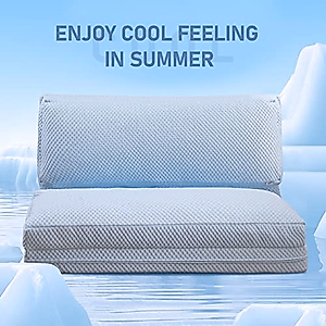 MAXYOYO Cooling Mattress, Single Floor Sofa Bed with Foam Filling, Foldable Faux Fur Cover, Blue, 30x95 Inch, Helps Hot Sleepers