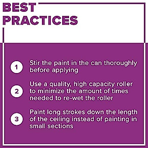 INSL-X Color-Changing Acrylic Ceiling Paint, White, 1 Gallon, 128 Fl Oz (Pack of 1)