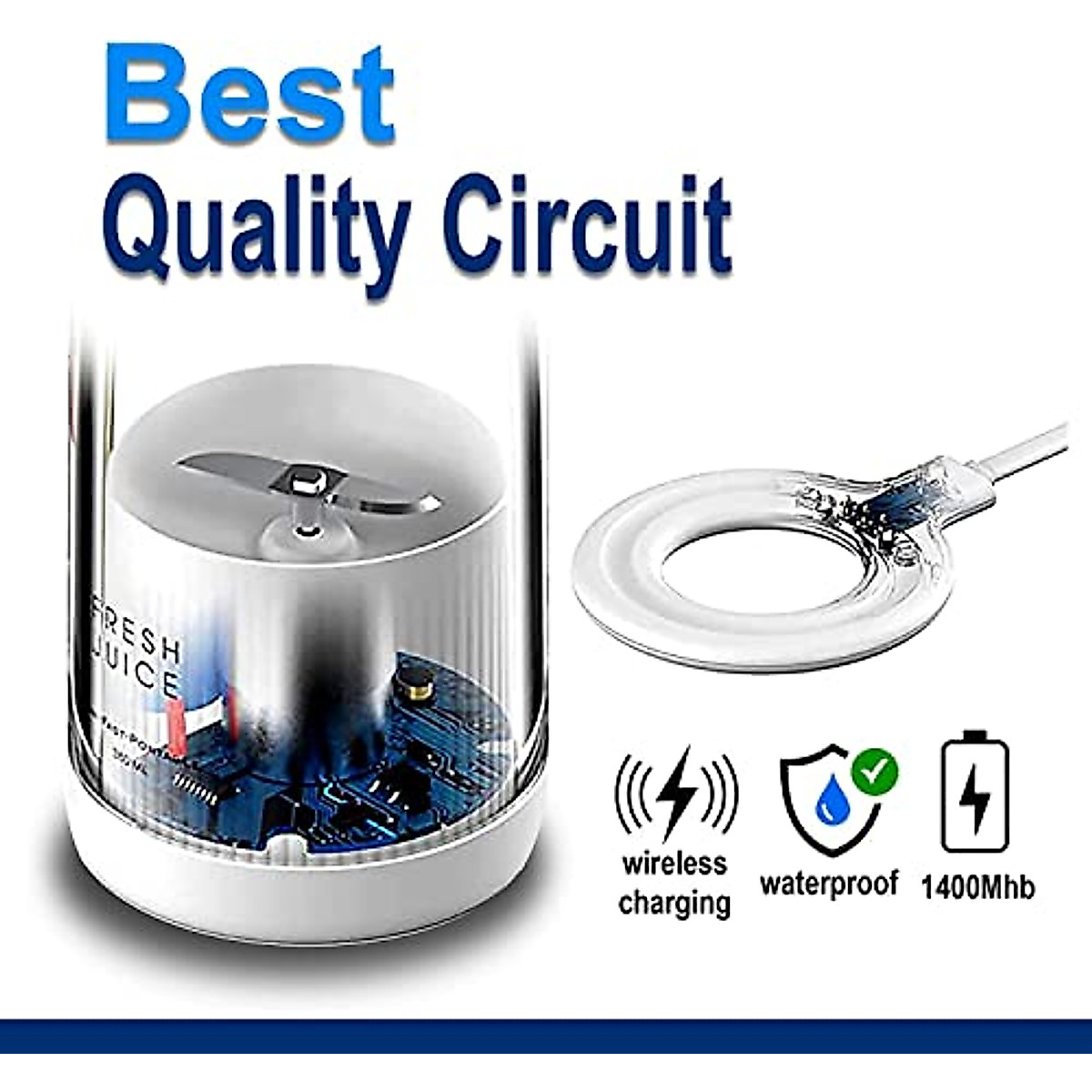 Portable Blender for Shakes and Smoothies | Fresh Juicer Personal Blender | USB Rechargeable Mini blender | On The Go Blender for Sports, Travel & Office (Pink)