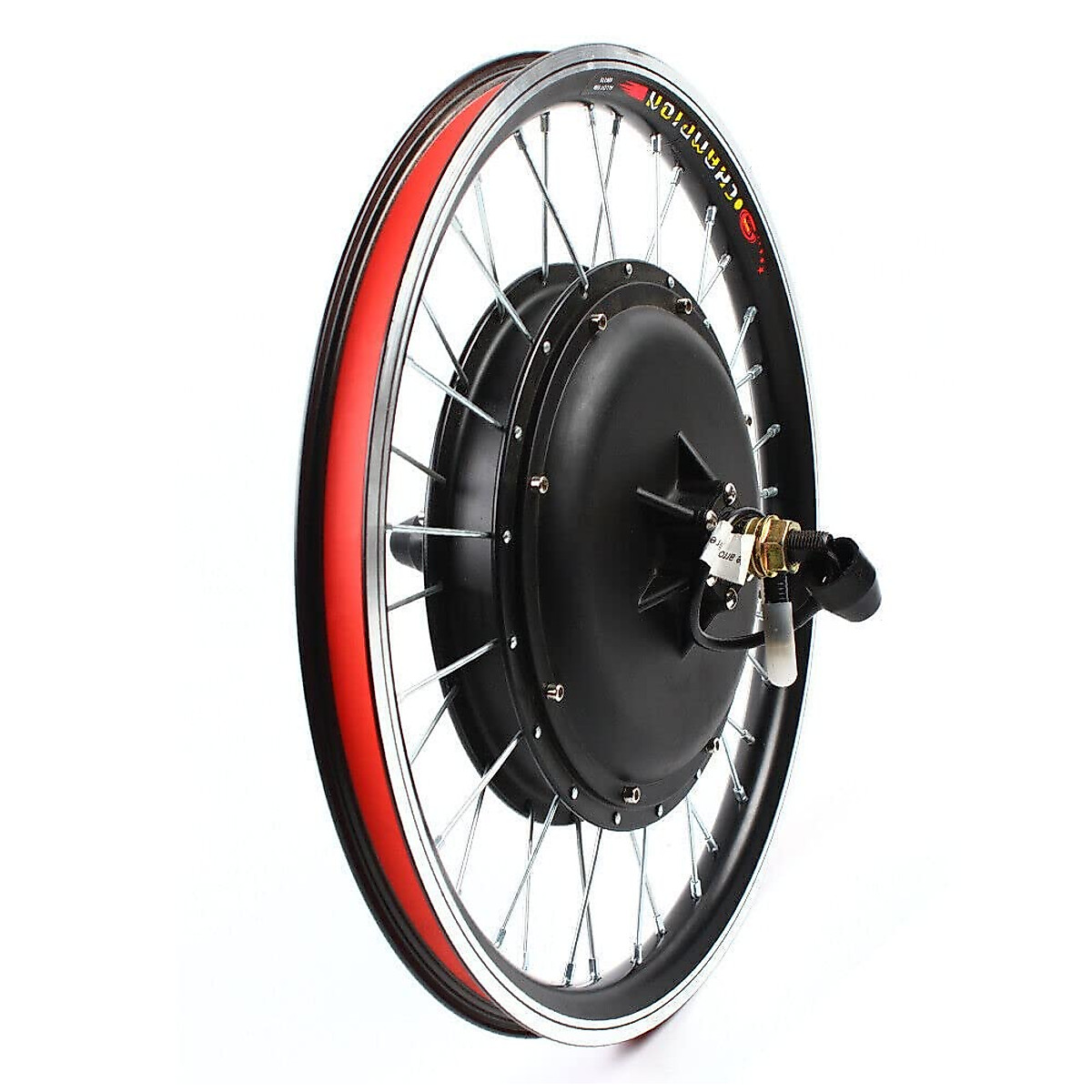 TQSHOoP 20" Rear Wheel Hub E-Bike Conversion Kit, 48V 1000W Electric Bike Brushless and Gearless Hub Motor Kit mit LED Display