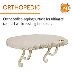 K&H Pet Products Kitty Sill Fleece, Cat Window Perch Unheated - 14 X 24 Inches