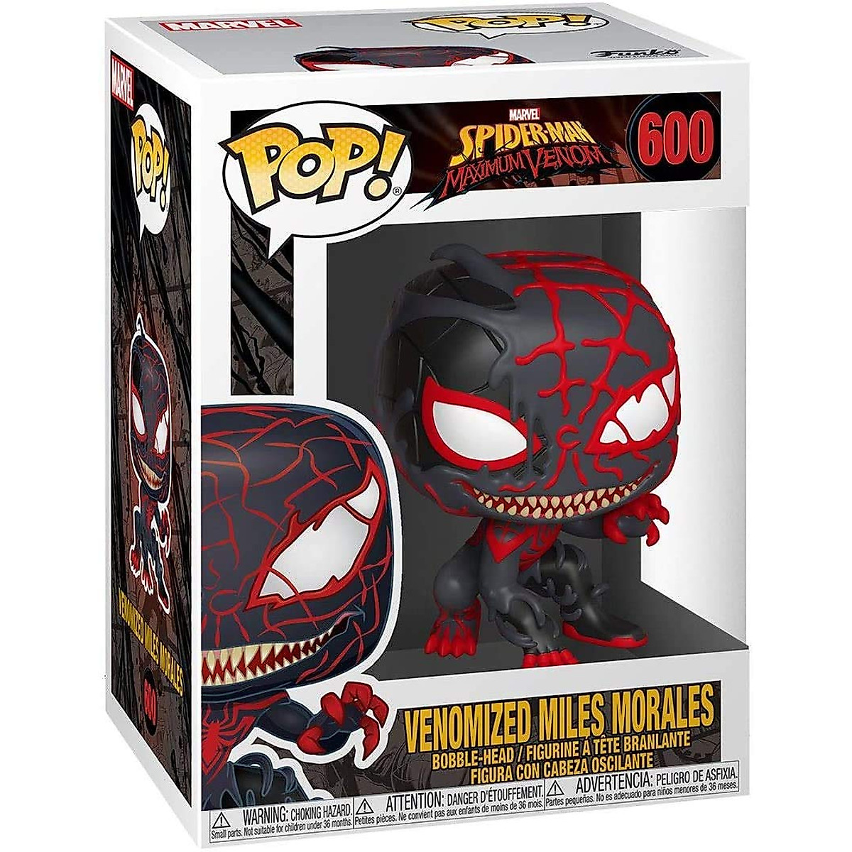 POP Marvel: Venom - Venomized Miles Morales Funko Vinyl Figure (Bundled with Compatible Box Protector Case), Multicolor, 3.75 inches