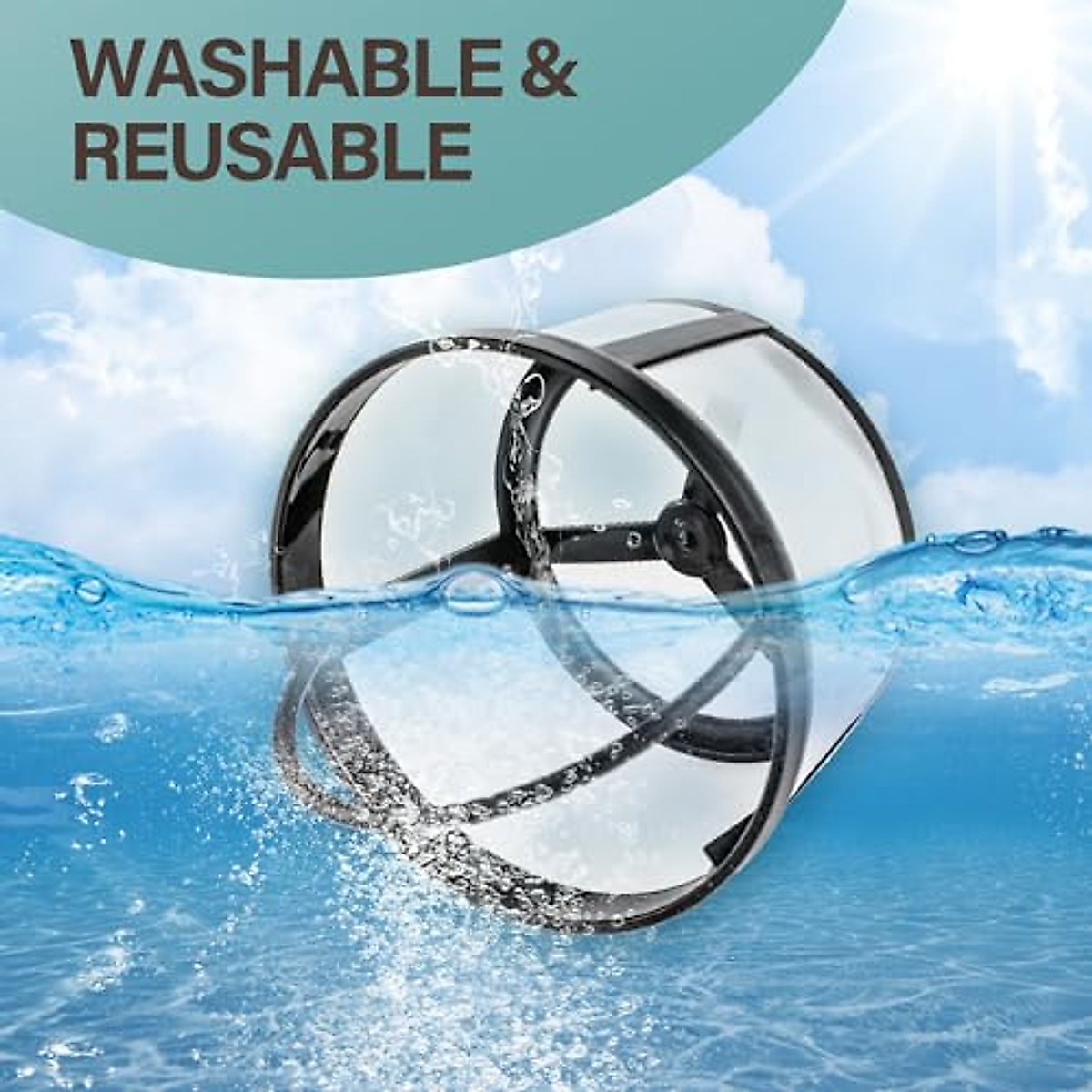 Prasacco Reusable Coffee Filters 4-8 Cup, Coffee Filter Basket Universal Coffee Filter Replacement Safety Nylon Mesh Reusable Coffee Filters for Mr. Coffee Makers and Brewers