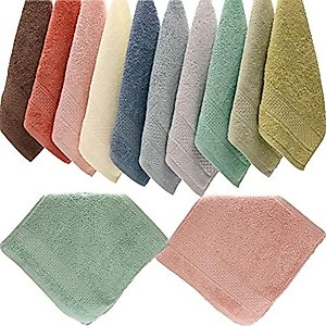 12-Pack Face Towels,Multi-Color Soft Washcloth 35*35cm (1)
