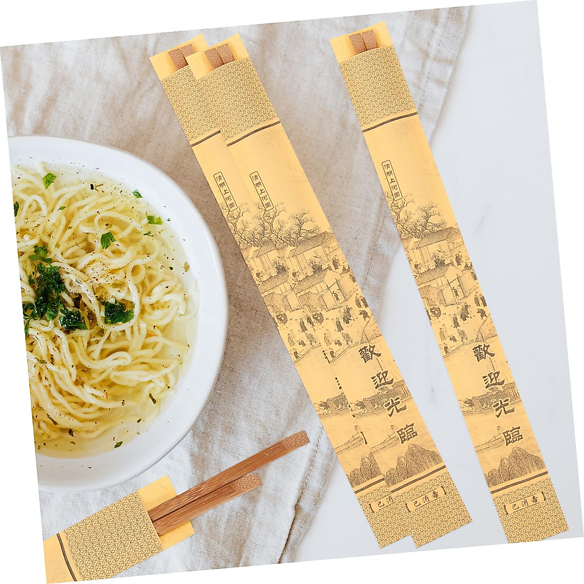 BEBEMOKO 500pcs Silverware Bag Tableware Bags Sushi Chopsticks Sleeve Chopsticks Cover Chopsticks Pocket Chopsticks Takeout Sleeve Chopsticks Holder Chopsticks Packet Cutlery Sleeve Paper