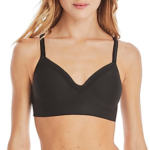 Hanes Women's Wireless Seamless Full-Coverage Convertible T-Shirt Bra with Moisture-Wicking