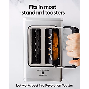 Revolution Panini Press accessory for toasters. Make grilled cheese, paninis, quesadillas and more in your toaster. Perfectly melts and crisps. Safe and easy to clean.