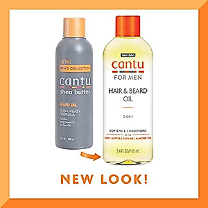 Cantu for Men Hair & Beard Oil, 3.4 fl oz (Packaging May Vary)