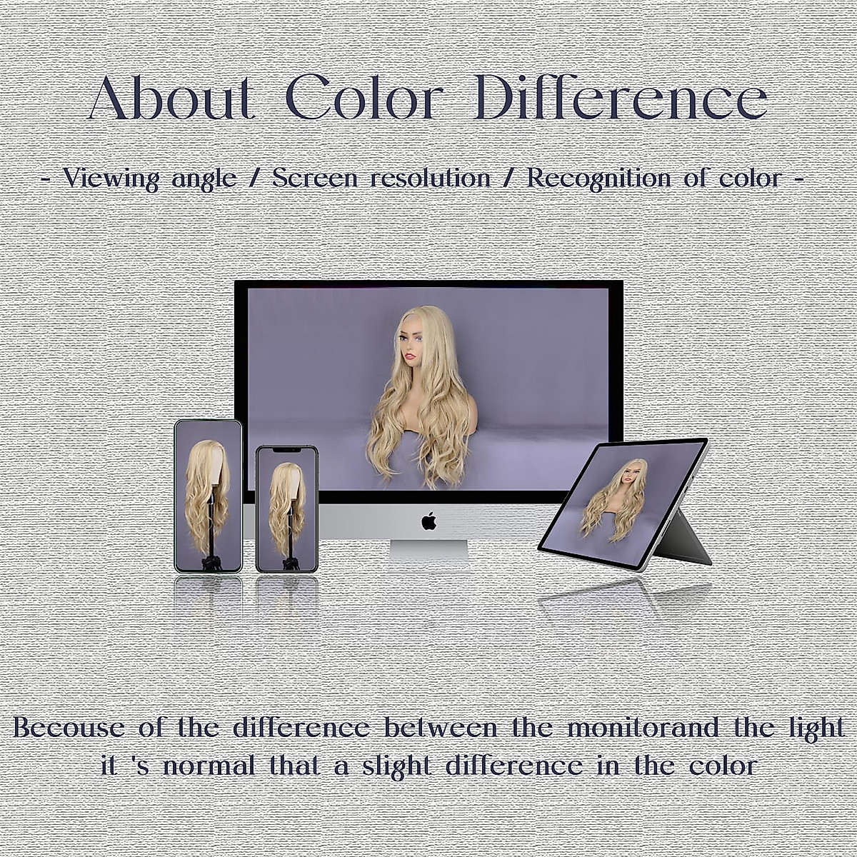 Aida ble Mixed Blonde Long Wave Wig for Women -26inch Middle Part Long Curly Wig Heat Resistant Synthetic Hair Looking Natural, Fiber Wig for Daily Party Use