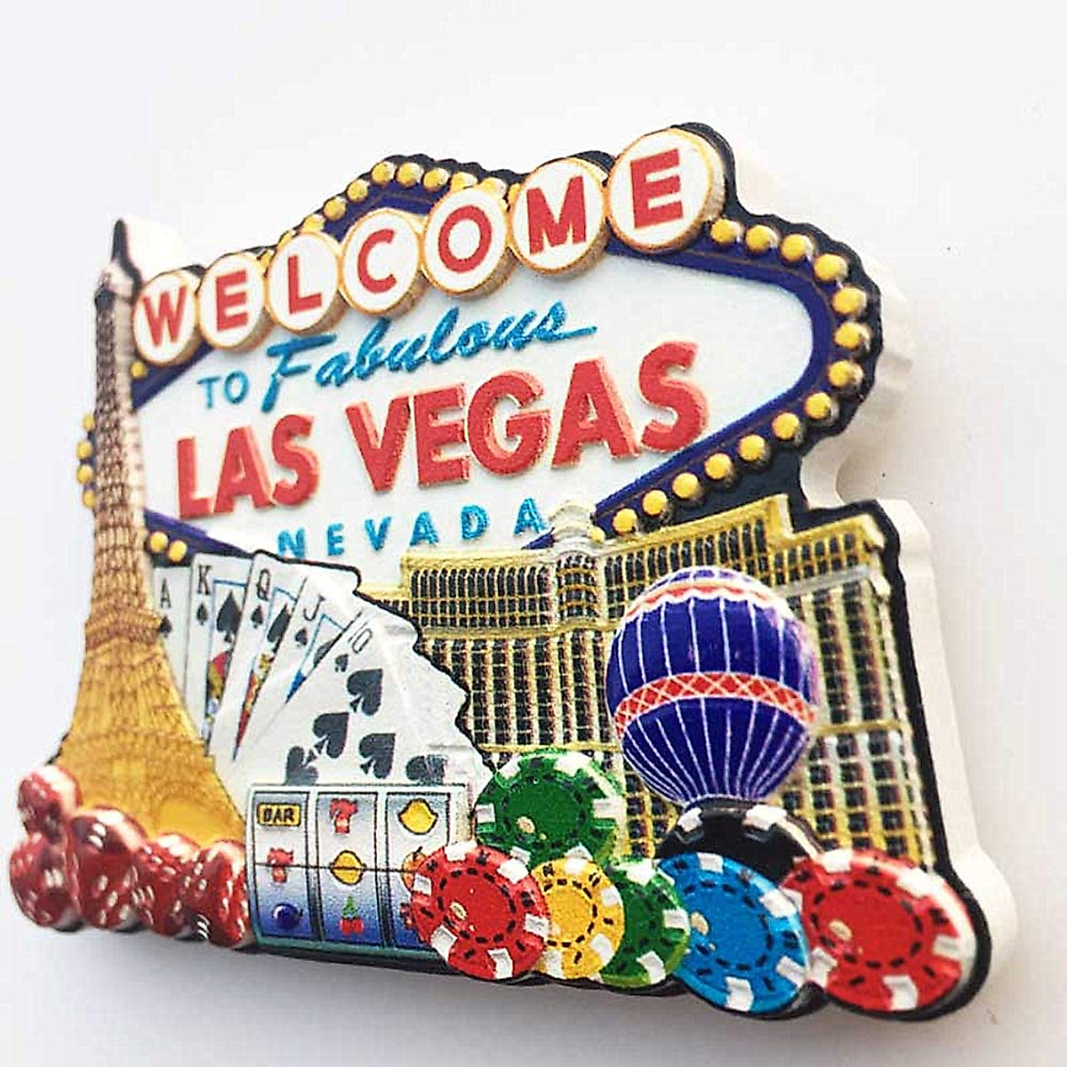3D Famous Casino Las Vegas Nevada USA Fridge Magnet Souvenir Gift，Home & Kitchen Decoration Magnetic Sticker Las Vegas USA Refrigerator Magnet Collection