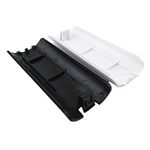 yueton 2pcs Black and White Replacement Battery Back Door Cover Shell for Nintendo Wii Remote Controller