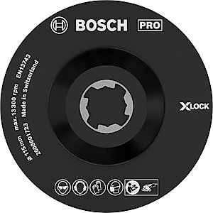 Bosch Professional 2608601723 Support Plate with Centre Pin X-Lock Diameter 115 mm
