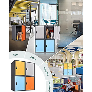KAER Locker Storage Cabinet,Lockable Storage Cabinet,Metal Locker Storage Cabinet With1 Doors, 19.6" H Cabinet Organizer, for School, Office, Home,Preschool,Garage,Storage Room- Assembly Required